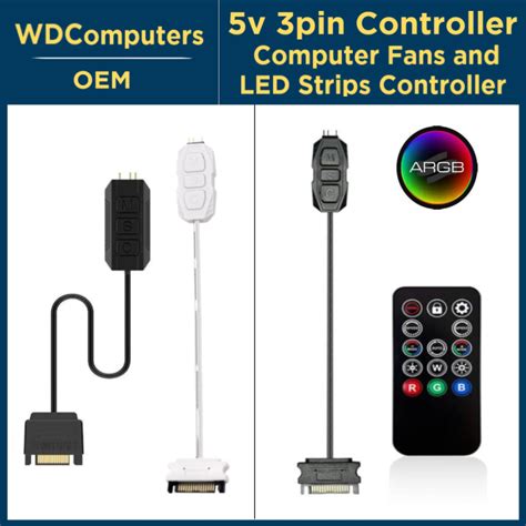 5v 3pin Sata Power Supply Controller For Addressable Rgb Fan Led Light Strips And Cpu Fans