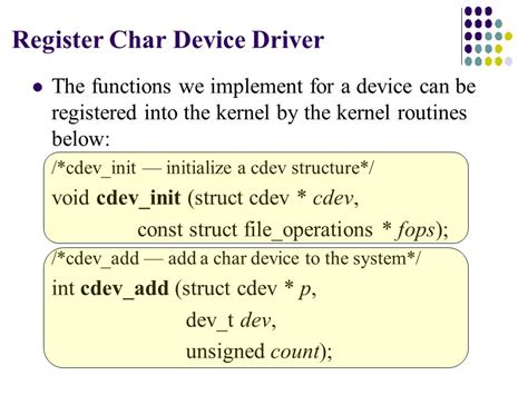 Comp 3438 Part I Lecture 5 Character Device Drivers Ppt Video