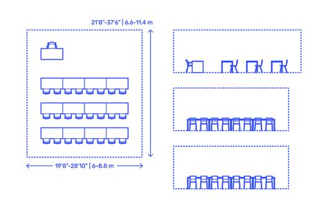 Classroom Rows Double Tables Dimensions And Drawings Classroom Rows Double Tables Dimensions And Drawings