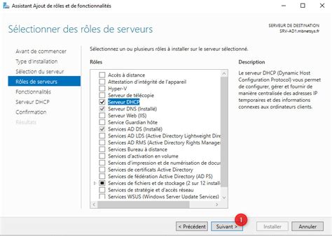 Installer Et Configurer Un Serveur DHCP Sous Windows Server MB NETSYS
