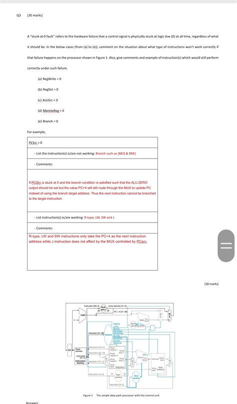 Solved A Stuck At Fault Refers To The Hardware Failure Chegg