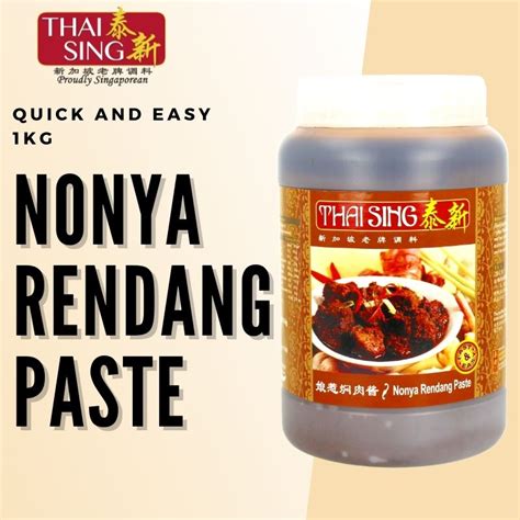 Nonya Rendang Paste 1kg★[thai Sing Foodstuffs] Shopee Singapore