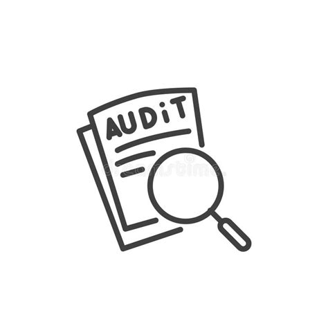 Audit Line Icons Collection Checkup Verification Inspection Scrutiny Examination Review