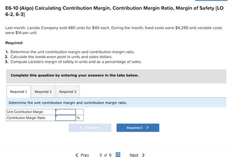 Solved E6 10 Algo ﻿calculating Contribution Margin