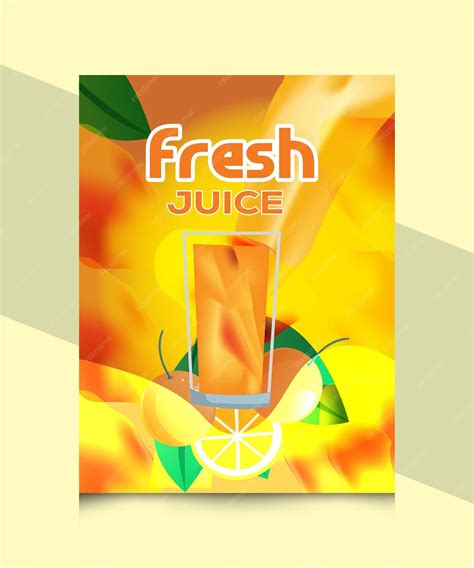 Premium Vector Orange Juice Poster Design Template