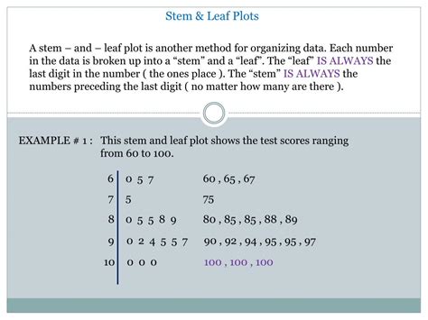 PPT Stem Leaf Plots PowerPoint Presentation Free Download ID