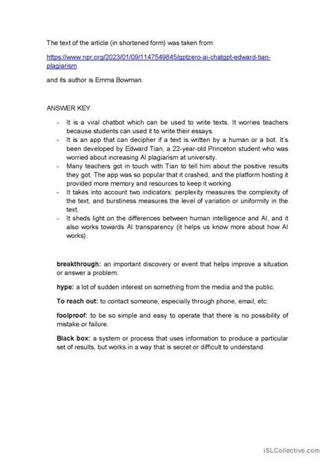 ai detection app reading comprehensi… english esl worksheets pdf and doc