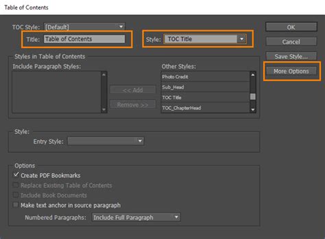 Creating A Table Of Contents In Adobe Acrobat Muslibarn