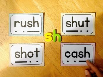 Digraph Flashcards SH Blending Words Beginning Ending Digraphs CVCC CCVC Phonics