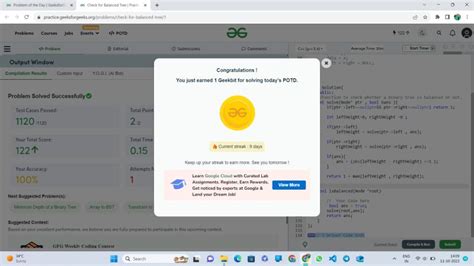 Chaitanya Emani On Linkedin Gfg Potd Cpp Programming Coding