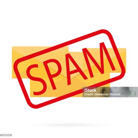 스팸 메일 빨간 도장이 찍힌 봉투 몇 개 스팸 평면 디자인 그림입니다 스톡 벡터 그래픽 0명에 대한 스톡 벡터 아트 및 기타