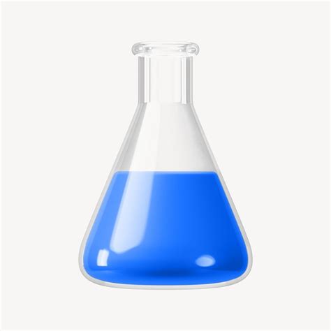 3d Volumetric Flask Element Illustration Free Photo Illustration Rawpixel