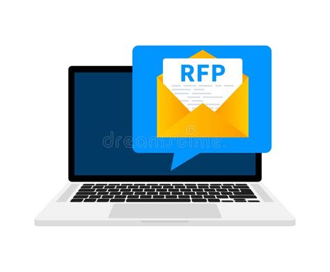 Rfp Request For Proposal Document Contract In The Hand Stock Vector