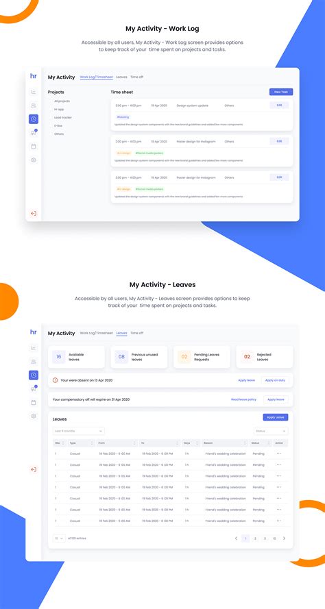 Employee Timesheet And Leave Management App Uiux On Behance Web
