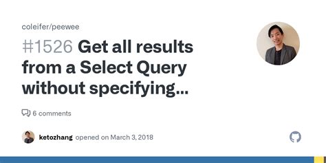 Get All Results From A Select Query Without Specifying Columns · Issue 1526 · Coleiferpeewee