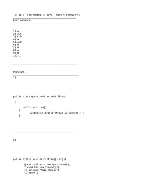 Java Week 6 Solutions Pdf