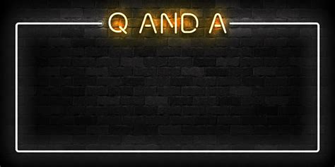 현실적인 벡터 템플릿 장식 및 벽 바탕에 포함 하는 레이아웃에 대 한 질문 및 A 프레임 로고의 네온 사인 고립 질문 및 답변의