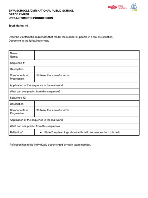 Gr X Arithmetic Progression Real World Sequences Pdf