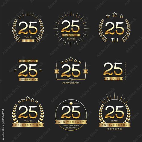 Twenty Five Years Anniversary Celebration Logotype 25th Anniversary