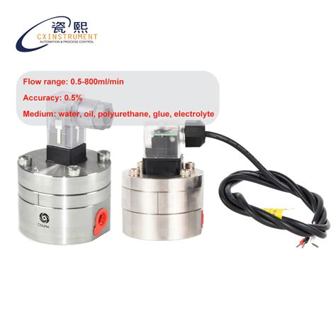 Small Flow Meter Micro Oval Gear Flowmeter For Powder Spraying Equipment Micro Flow Meter And