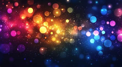 Colorful Abstract Background Of Shimmering Particles Creating A Mesmerizing Visual Effect Stock