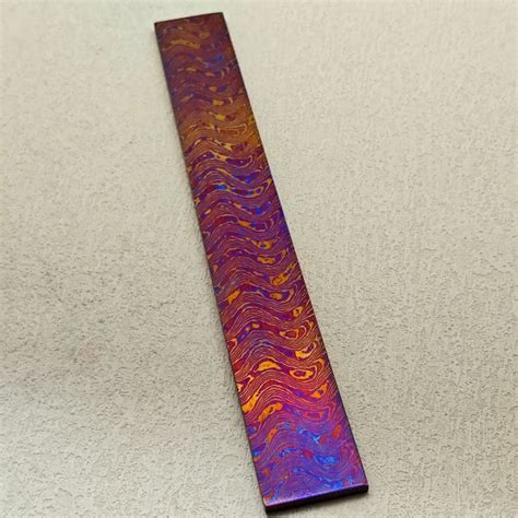 Titanium Damascus Sheets 45x22x221mm018x087x870″ Awesomet Shop