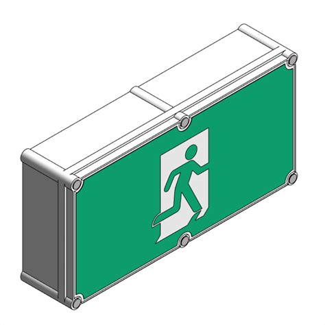 Weatherproof LED Exit Sign Galaxy M BIM MEP AUS