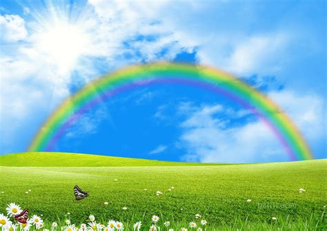 Blue Sky Rainbow Wallpaper Hd At Julian Fairfield Blog