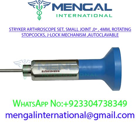 Stryker Arthroscope Set Small Joint 0º 4mm Rotating Stopcocks J