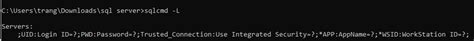 Sqlcmd L Return No Servername Microsoft Qanda