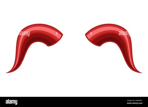 Devil Horns Isolated On White Background Red Devil Demon Satan Horn