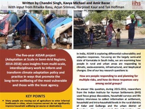 Barriers And Enablers To Climate Adaptation Evidence From Rural And Urban India Adaptation At
