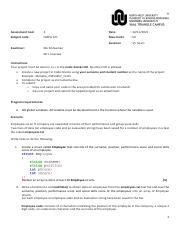 CMPG 121 Test 3 Employee 2021 Pdf Assessment Task 3 Date 12 11 2021 Subject Code CMPG 121