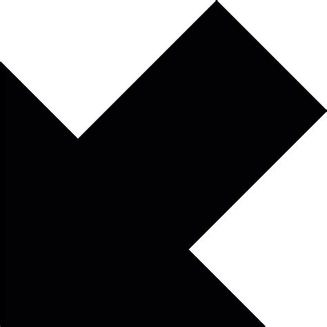Diagonal Left Arrow Pointing Down Vector Svg Icon Svg Repo