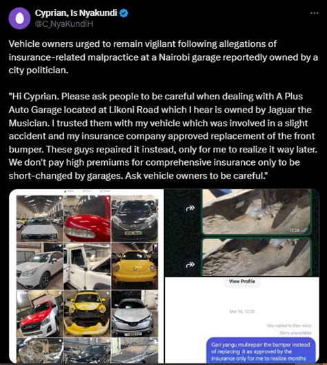 Ukora Kila Mahali A Disgruntled Client Exposes A City Garage Owned By