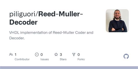 Github Piliguorireed Muller Decoder Vhdl Implementation Of Reed Muller Coder And Decoder
