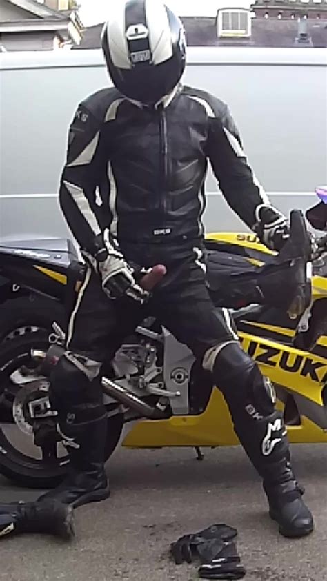 Biker Pisses Wanks And Cums Over His Gear Thisvid Com