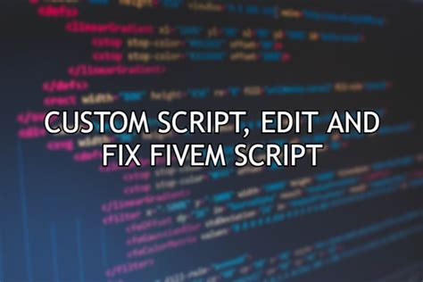Making Custom Script Editing Or Fixing Your Fivem Script By Aryapurwadana Fiverr
