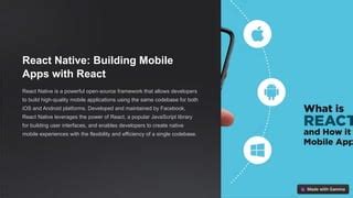 React Native Building Mobile Apps With React Pptx