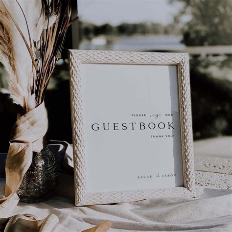 Sarah Minimal Guestbook Sign Template Guestbook Sign Template Download