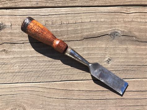 Vintage Bevel Edge Socket Chisel 1 Inch ~8 7 8 Inches Long Sharpened
