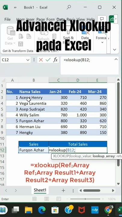 Advanced Xlookup Pada Excel Excel Shortsexcel Youtube