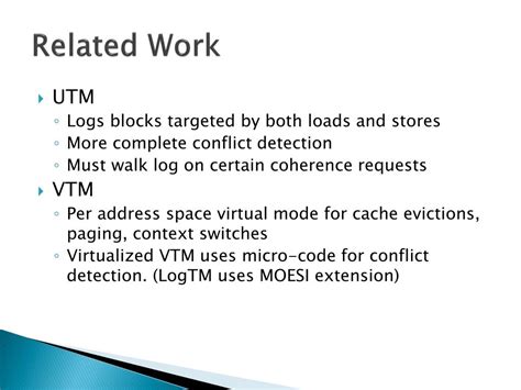 Ppt Logtm Log Based Transactional Memory Powerpoint Presentation