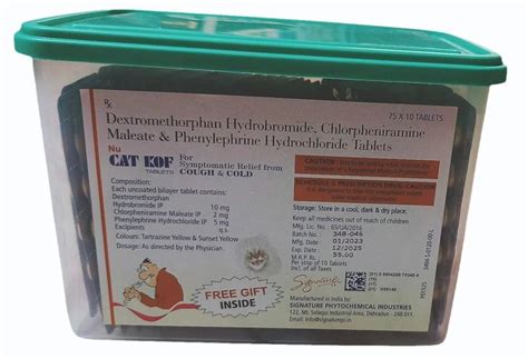 Dextromethorphan Hydrobromide Chlorpheniramine Maleate Tablets 4 Mg At ₹ 55 Box In Dombivli