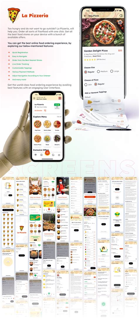 la pizzeria pizza app ui kit figma template