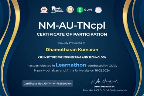 Dhamotharan Kumaran On Linkedin Learnathon Tncpl Learnuntilyouwin Guvi Coding Programming