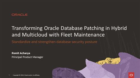 Transforming Oracle Database Patching In Hybrid And Multicloud With Fleet Maintenance Youtube