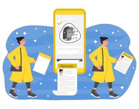 Neural Network Openai Bot People Resume Candidate Stock Vector Illustration Of Software