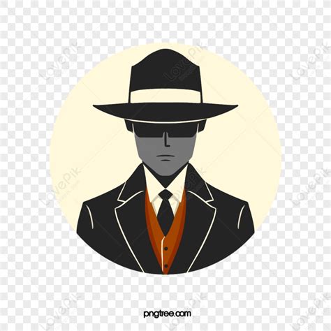 만화 일러스트 스타일 마피아 남자 시계비밀글리프 Png 일러스트 무료 다운로드 Lovepik