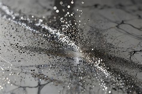 Bright Silver Glitter Sparkles Creating A Shimmering Light Effect Premium Ai Generated Image